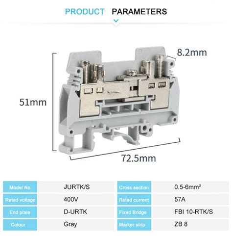 China Jertk S Din Rail Screw Terminal Block 6mm2 Test Disconnect Terminal Block Suppliers