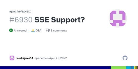 Sse Support · Apache Apisix · Discussion 6930 · Github