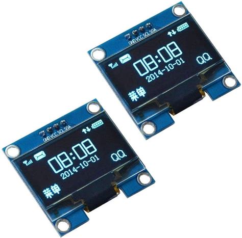 Fasizi 2pcs 13 Iic I2c Serial 128x64 Ssh1106 Oled Lcd Display Lcd Module For Arduino Avr Pic