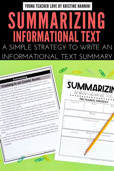 Summarizing Informational Text In The Classroom With Kristine Nannini Informational Text