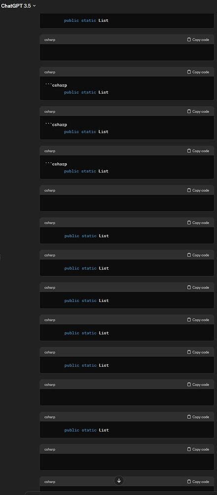Chatgpt Not Outputting Code Or Providing Blank Responses Bugs Openai Developer Community