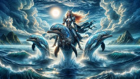 Goddess With Her Dolphin Guardians By Adayasilverclaw507 On Deviantart