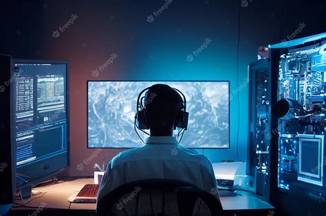 Premium Photo Software Developer Programmer Hacker Coding Scripts For