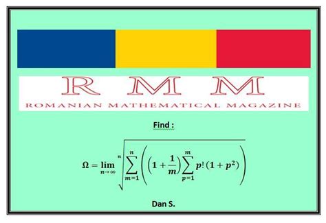 Romanian Mathematical Magazine Posted On Linkedin
