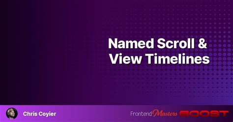 Frontend Masters On Linkedin Named Scroll And View Timelines