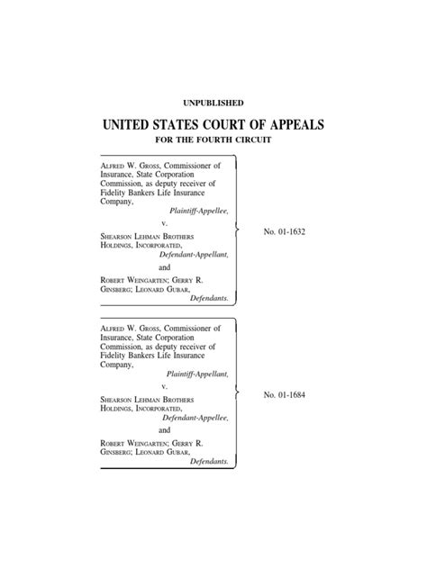 Gross V Shearson Lehman 4th Cir 2002 Pdf Tort Indemnity