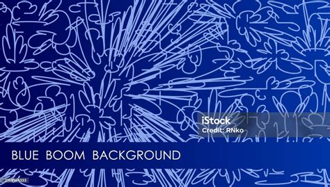 수평 파란색 폭발 추상 배경 손으로 그린 전투 표지 Hd 형식의 사이트 프리젠 테이션 인터넷 제품의 웹 디자인을 위한 Ui 템플릿 레이아웃 벡터 배너 0명에 대한 스톡 벡터