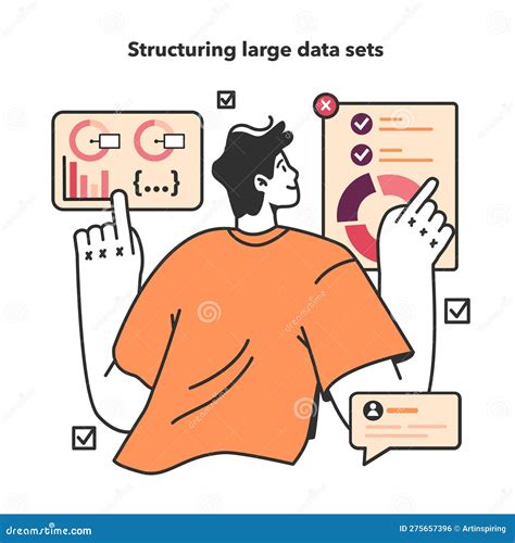 Bid Data Structuring Data Science And Optimization For Machine Vector Illustration