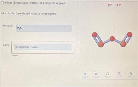 Solved The Three Dimensional Structure Of A Molecule Is