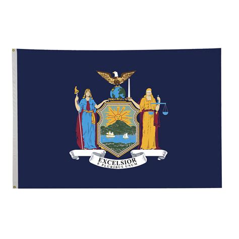 New York State Flags Fly American Flags