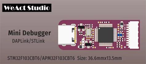 Shop WeAct Studio STLink STM32 Mini Debugger DAPLink STLink SWD SWO USB To Uart Module Now And