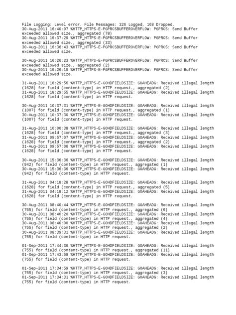 File Logging Errors And Warnings Pdf Hypertext Transfer Protocol Information Technology