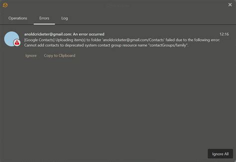 Unable To Resolve Issue With Error Message Em Client