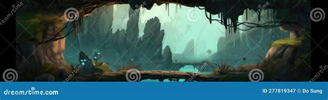 The Image Depicts A 2d Game Environment Stock Illustration Illustration Of Fantasy Obstacles