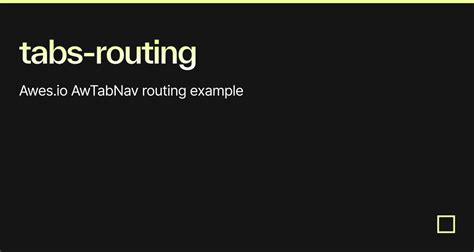Tabs Routing Codesandbox