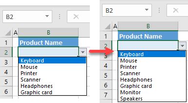 How To Update A Drop Down List In Excel Google Sheets Auto Vba