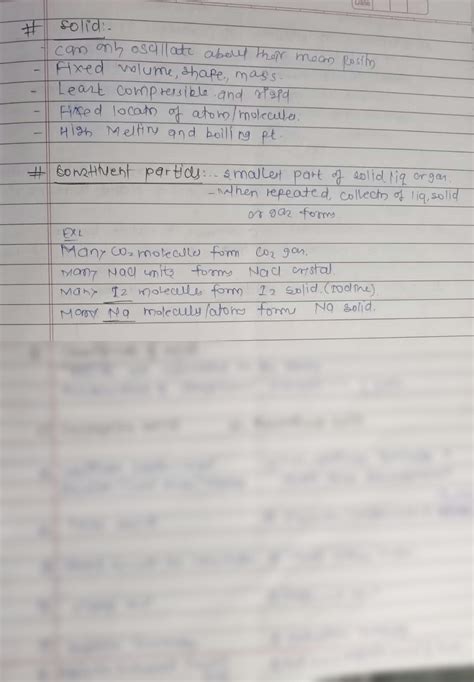 Solution Solid State Hand Written Notes Inorganic Chemistry Physics Chemistry Notes Solid