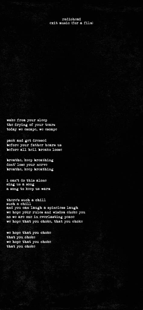 Radiohead Exit Music For A Film Radiohead Exit Music Radiohead Radiohead Songs