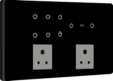 Iotics Smart Wifi Board 8 Switch And 2 Plug Module Touch Ir Remote App Control Voice Control