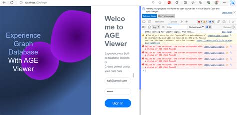 Reactjs 404 Not Found Error In Agedb Inccloud Express Signup And