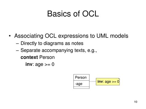 Ppt The Object Constraint Language Powerpoint Presentation Free Download Id6863434