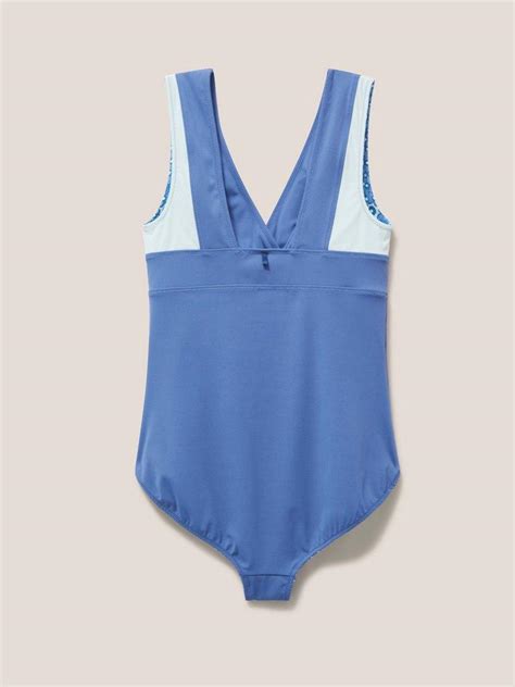 Sofia Reversible Swimsuit In Blue Multi White Stuff