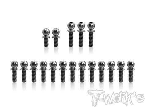 tp 194 64 titanium ball end set for xray xb2 24 18pcs t work s