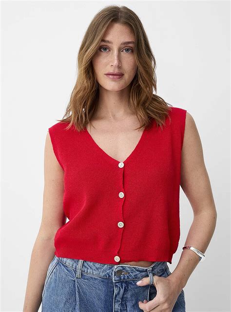 Fine 100 Cotton Knit Sweater Vest Exclusive Collection From Italy