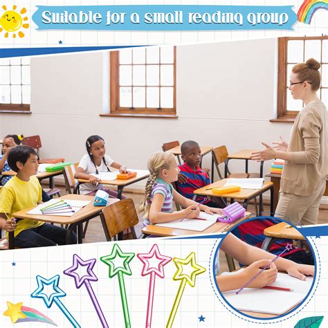 20 Pcs Teacher Star Finger Pointers For Classroom Mini Hand Reading Pointer Stick
