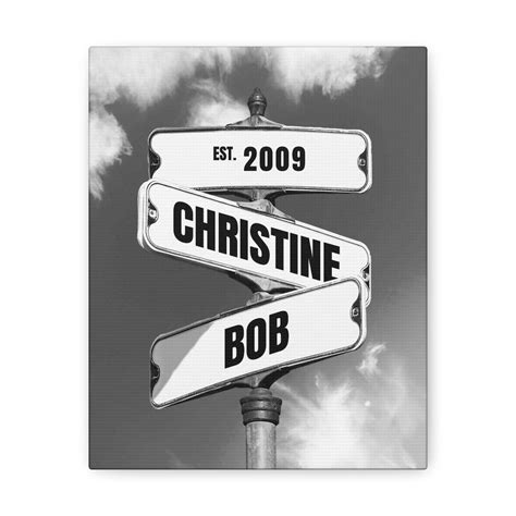 Digital File Only Vintage Street Sign Personalized Premium Canvas Etsy