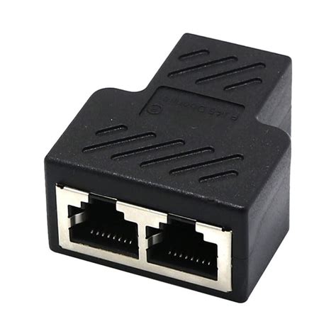 Ruhuadgb To Dual Female Ports CAT RJ Splitter LAN Network Internet Adapter Walmart Com