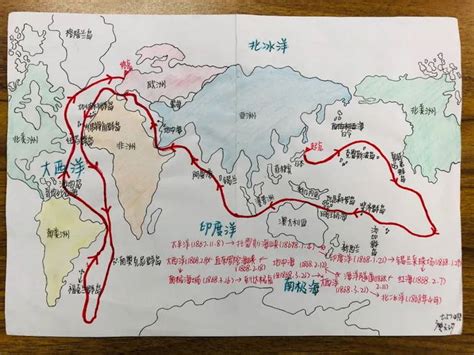海底两万里航海路线图手绘手抄报（精选10张）