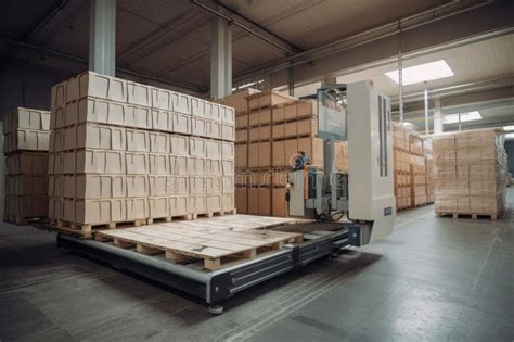 Palletizing Robot With Multiple Pallets And Boxes Preparing For