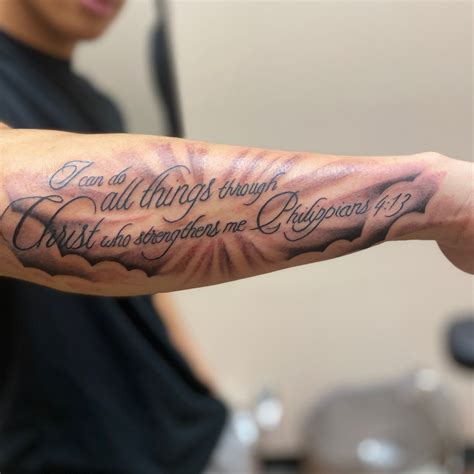 Tattoo Uploaded By Jayden • Bible Verse With Some Clouds And Rays To