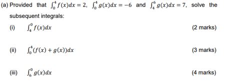 Solved A Provided That F X Dx G X Dx And Chegg Com