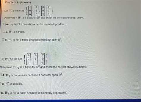 Solved Problem 2 7 Points Let W Be The Set 6000 Chegg Com