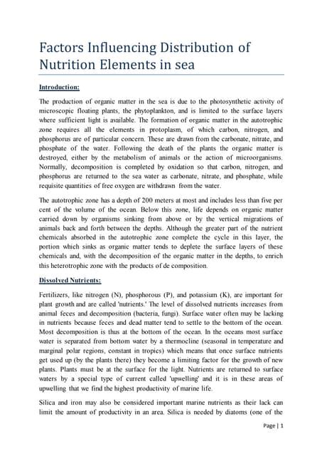 Different Types Of Trace Elements In Seawater Pdf