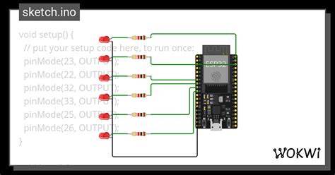 First Proyect Led Wokwi Esp32 Stm32 Arduino Simulator