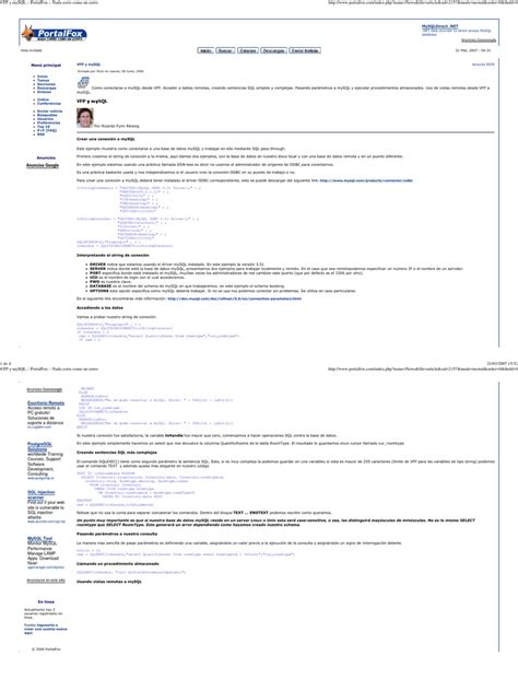 Conectar Vfp Y Mysql Pdf