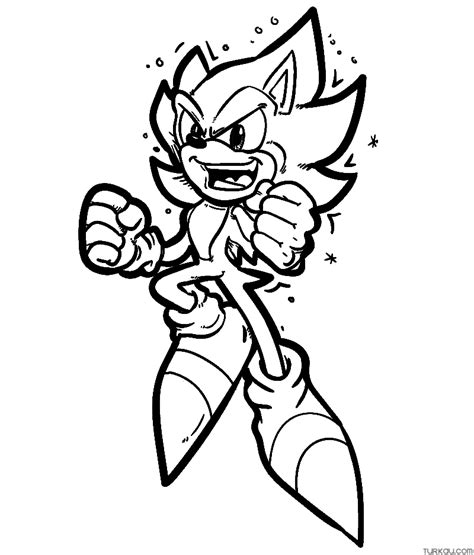 Super Sonic Coloring Page Free Printable Templates