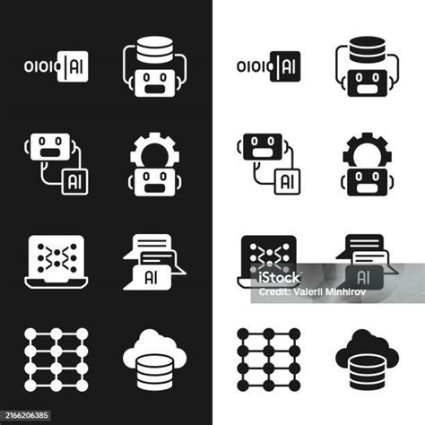 Set Robot Setting Artificial Intelligence Robot Binary Code Neural