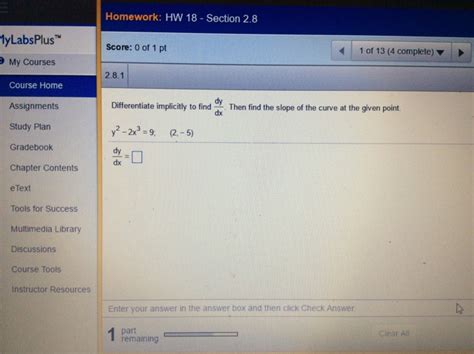solved differentiate implicitly to find dy dx then find the