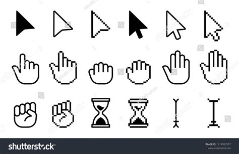 25 699 Hand Pointer Icons Pointer Click Cursor Icon Click Finger Computer Mouse Click Vector