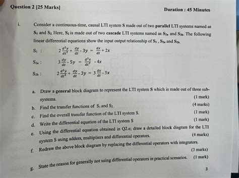 solved i ﻿consider a continuous time causal lti system s
