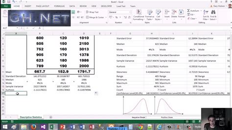 Stats101 Tutorial 1 Descriptive Statistics With Excel Youtube