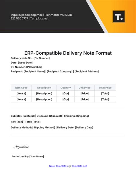 Free Dispatch Note Template To Edit Online