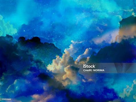 으스스한 할로윈 밤하늘과 떠도는 섬뜩한 구름의 배경 그림 구름에 대한 스톡 벡터 아트 및 기타 이미지 구름 구름 풍경 배경 주제 Istock