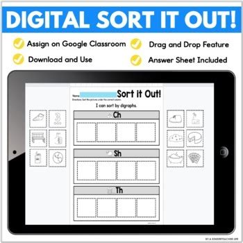 Digraphs Sort Worksheets By A Kinderteacher Life TPT