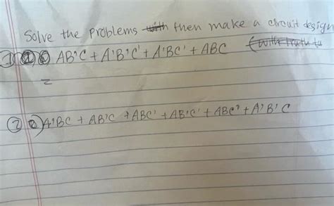 Solved Simply The Boolean Algebraic Expressions And Draw The