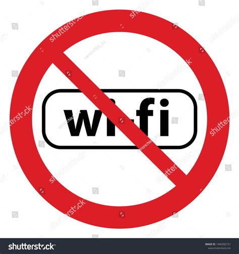 No Wifi Vector Not Allow Wifi Stock Vector Royalty Free Shutterstock